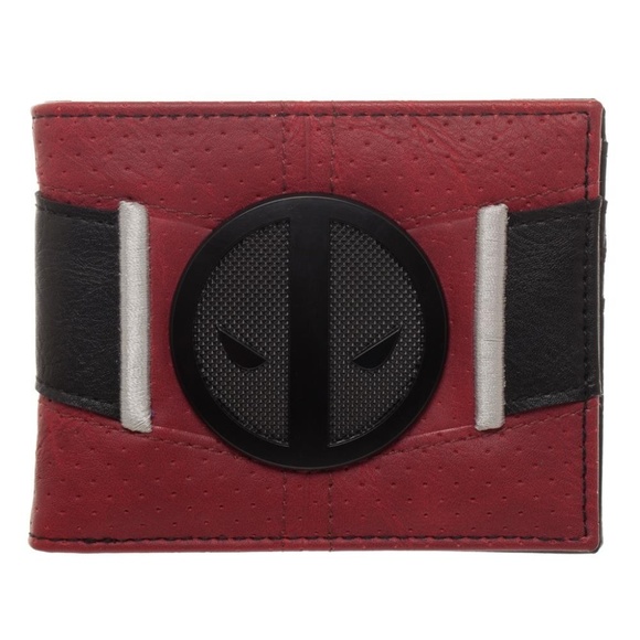 Bioworld | Bags | Deadpool Wallet Bifold Black Badge Movie Marvel ...